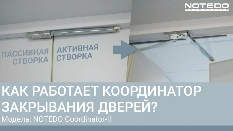 Как работает координатор закрывания двери Notedo Coordinator-II ...