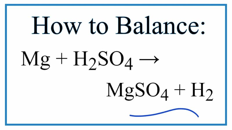 How to Balance Mg + H2so4 = MgSO4 + SO2 + H2O (Magnesium + Concentrated Sulfuric acid ...