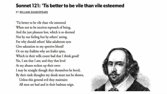 Sonnet 121 by William Shakespeare - Смотреть онлайн в поиске Яндекса по Видео