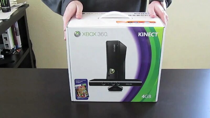 XBOX 360 4GB Kinect unboxing