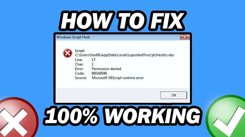 Fix Microsoft VBScript Runtime Error | Fix Windows Script Host Error - Yandex Video aramada ...