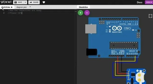 Wokwi Arduino Simulator | RTC module and Arduino project | Free code and simulation online ...