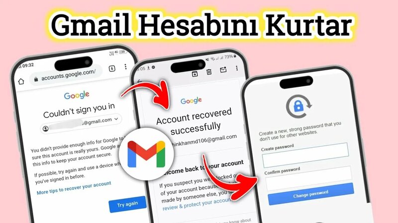 Gmail Hesap Kurtarma 2025 | Şifre ve Telefon Numarası Olmadan Gmail Hesabı Nasıl Kurtarılır ...