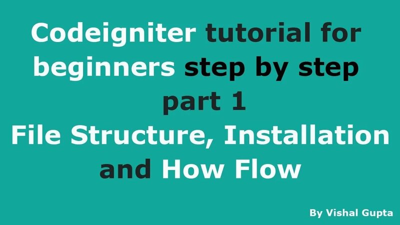 Codeigniter tutorial for beginners step by step - part 1 (File Structure, Installation and How ...