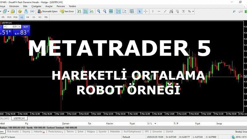MQL5 | Metatrader 5 Robot Örneği / Hareketli ortalama. Viop ta ve Forex te kullanabilirsiniz ...