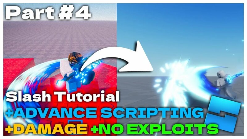 How to MAKE Animated Sword Slash Tutorial Roblox Studio Part 4 - Scripting! Basic Combat Set Up ...