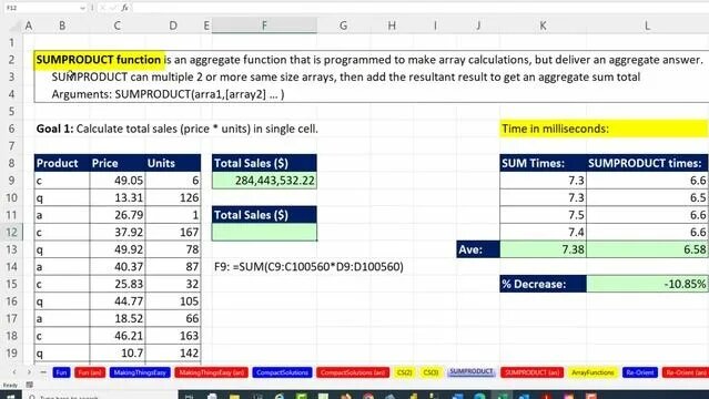 Excel Array Formulas & Functions: 50 Examples of How to Become an Array Expert! - 365 MECS 09 ...