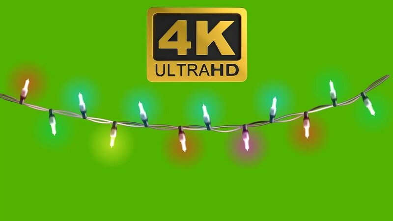 Christmas Lights Effects - Green Screen Animation 4K
