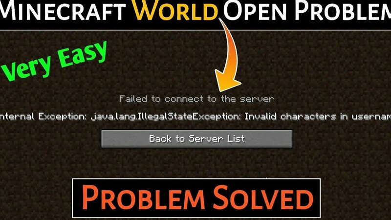 Fix minecraft failed to connect to the server internal exception java.lang.IllegalStateException ...