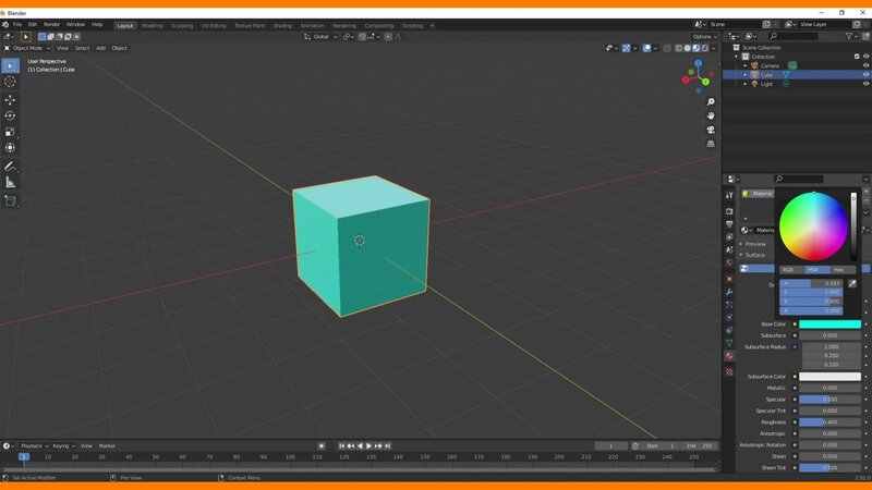 Как поменять цвет объекта в Blender Смотреть онлайн в поиске Яндекса