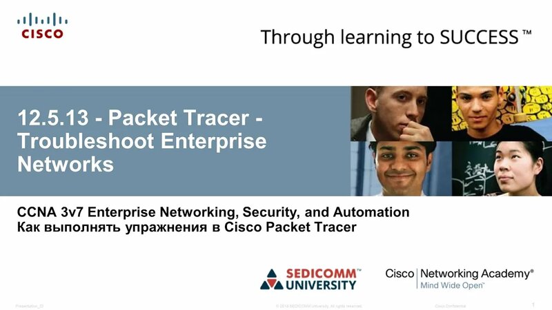 Курс Молодого Бойца Cisco Часть 3 2021 CCNA ENSA 12.5.13 Packet Tracer Troublesh Enterprise ...