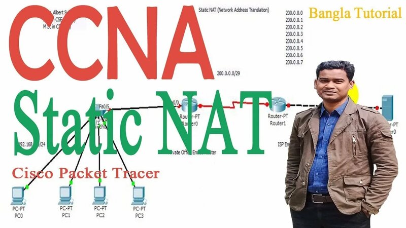Cisco CCNA Static NAT Configuration on Packet Tracer Bangla Tutorial | Setup Static NAT on Cisco ...
