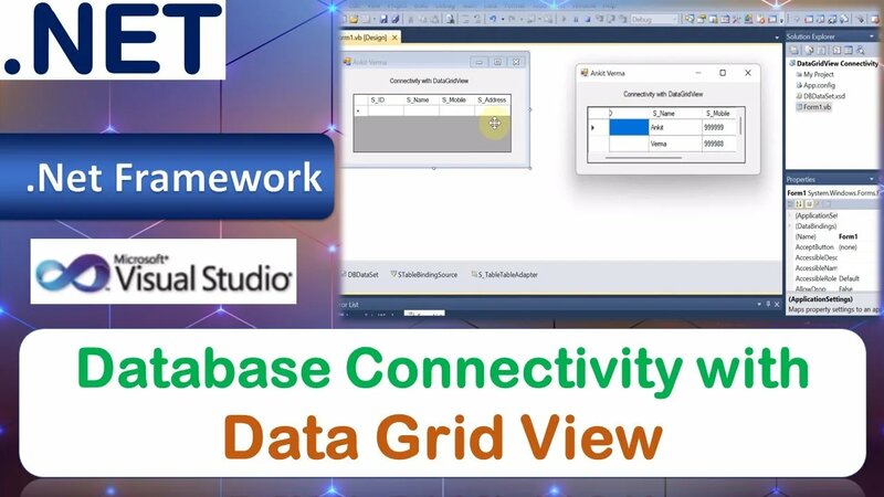 Database Connectivity with Data Grid View | ADO.NET | VB.NET - Смотреть онлайн в поиске Яндекса ...