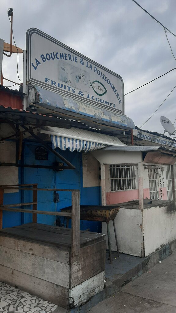 Kasap, şarküteri La Boucherie & La Poissonnerie, Brazzaville, foto