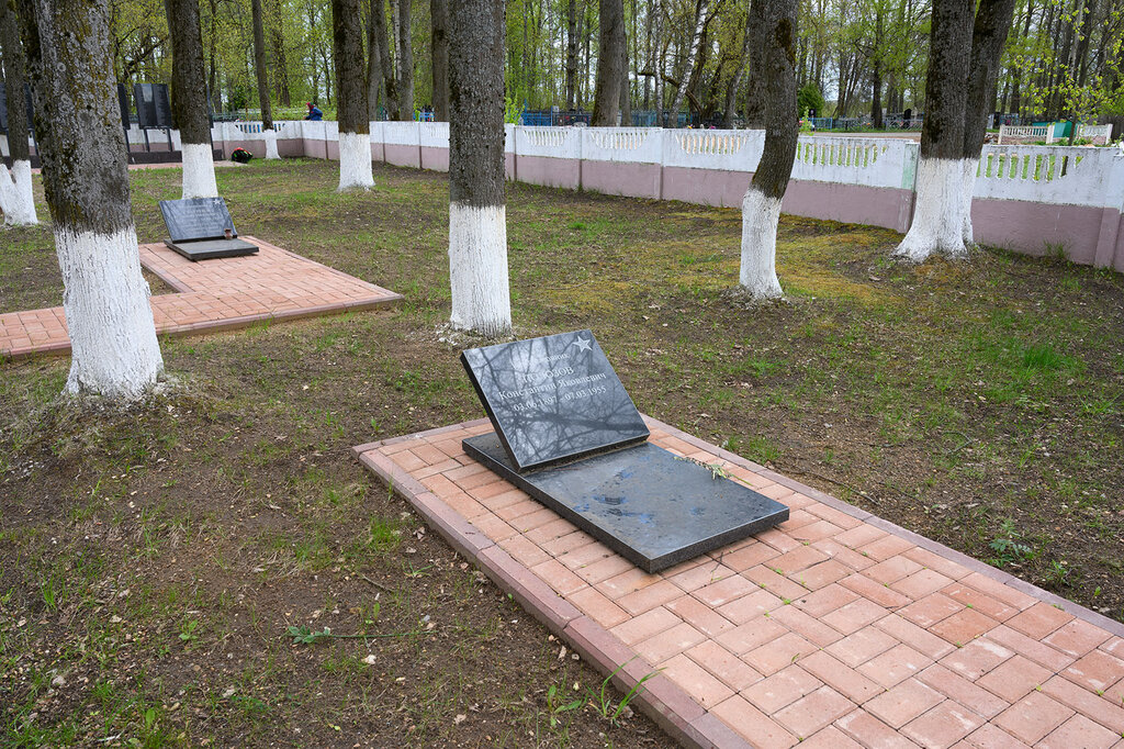 Ünlü kişilerin mezarları Подполковник Константин Яковлевич Полозов, Spas‑Demensk, foto