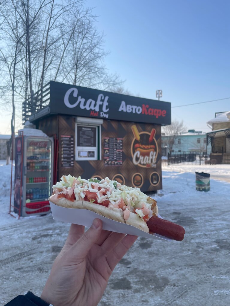 Fast food Craft hot dog, Birobidgan, foto