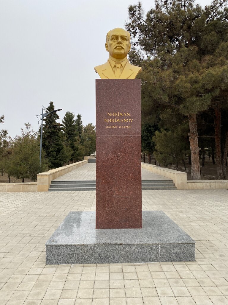 Anıt, heykel Nəriman Nərimanov, Naftalan, foto