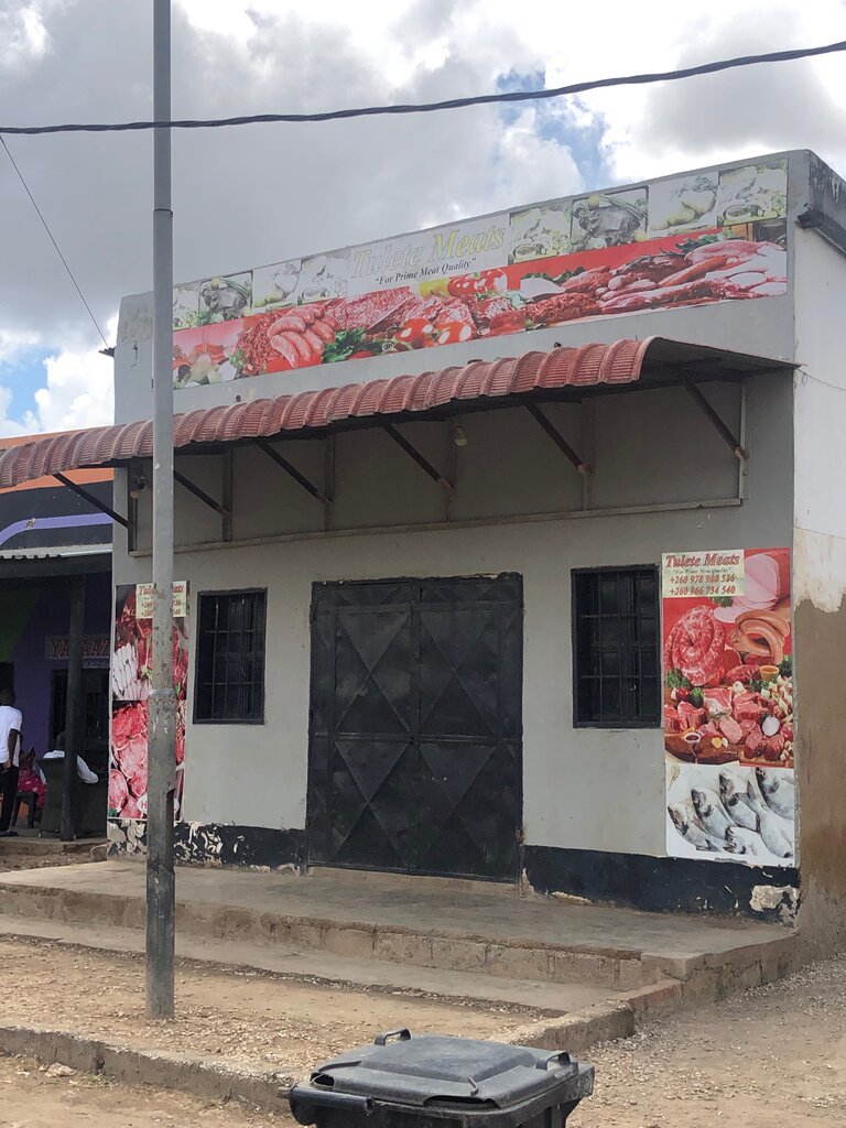Kasap, şarküteri Tulete Meats, Lusaka, foto