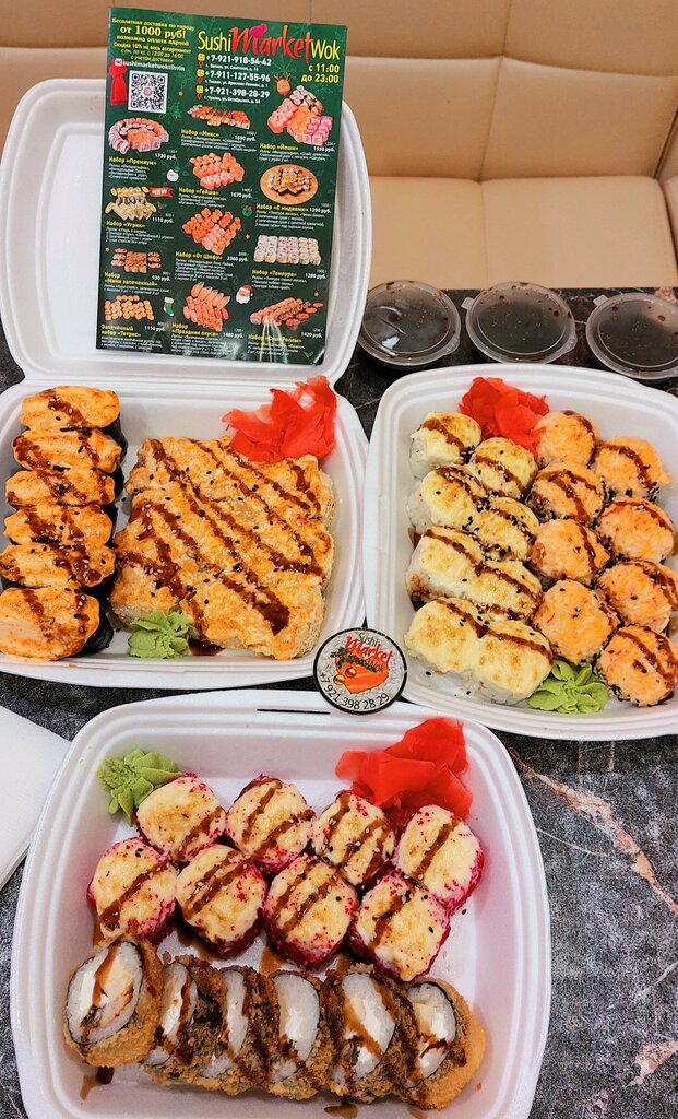 Suşi restoranı SushiMarketWok, Chudovo, foto