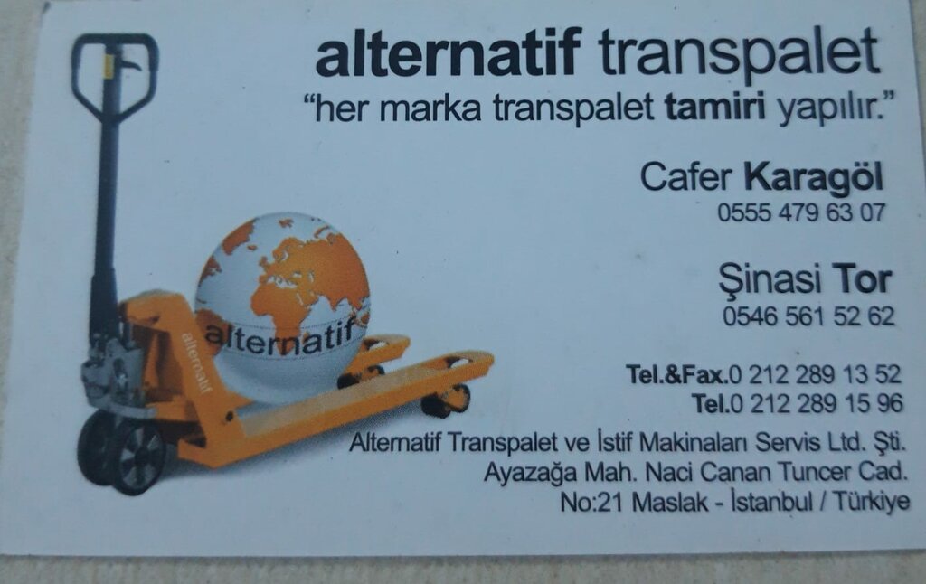 Alet onarımı Alternatif Transpalet Ve İstif Makinaları İmalatı Ve Servis Ltd. Şti, Sarıyer, foto