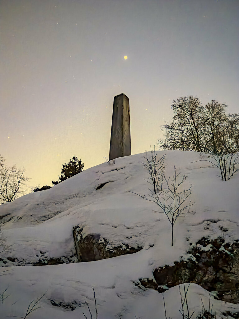 Anıt, heykel Obelisk of the Broglio Brothers, Vyborg, foto