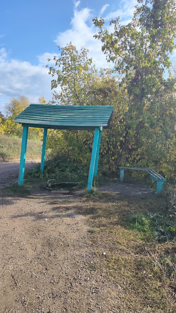 Pınar, çay Spring, stream, Orenburgskaya oblastı, foto