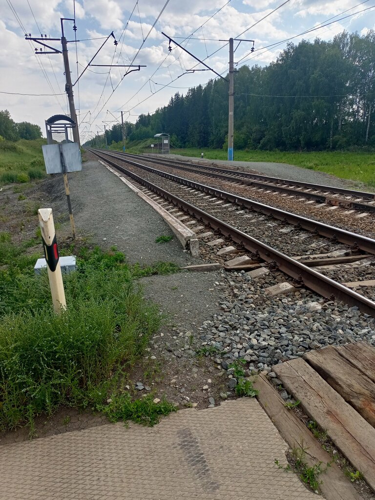 Tren istasyonu остановочный пункт Свобода, Sverdlovskaya oblastı, foto