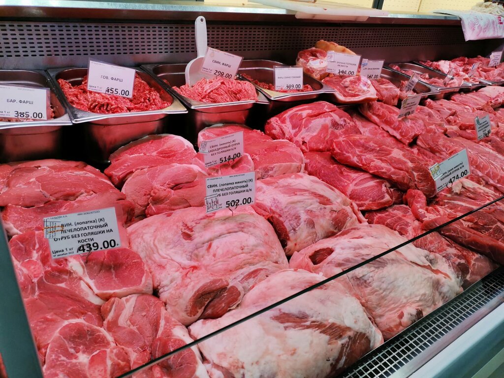 Butcher shop Myasnoy Market, Stavropol, foto