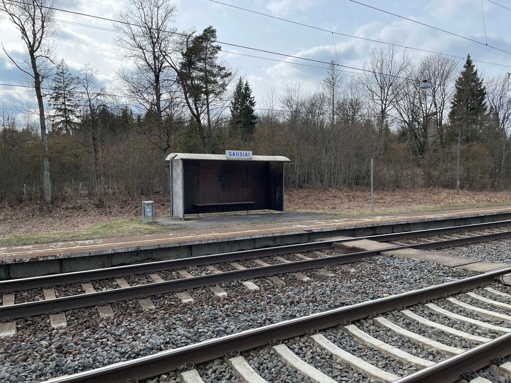Tren istasyonu Sausiai, Vilnius Vilayeti, foto