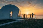 Zapovednyi Mys (Autonomous Republic of Crimea, Leninskiy rayon, Mysivska silska rada, Kazantipsky State Nature Reserve), glamping  Kırım Cumhuriyeti'nden