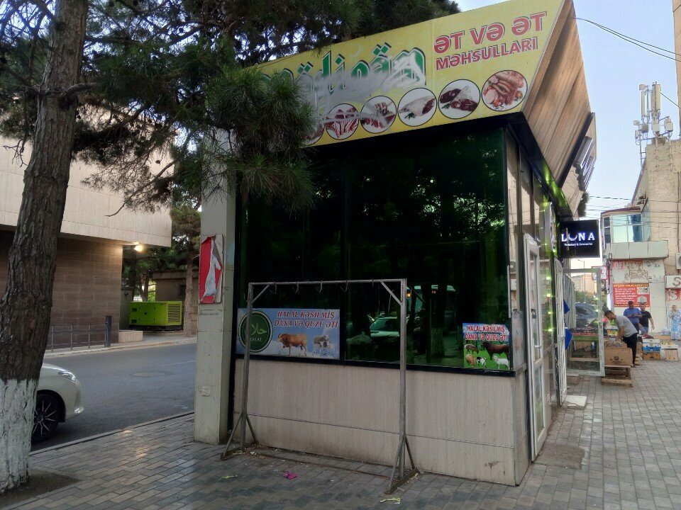 Kasap, şarküteri Halal dana ve quzu eti, Sumgayıt, foto