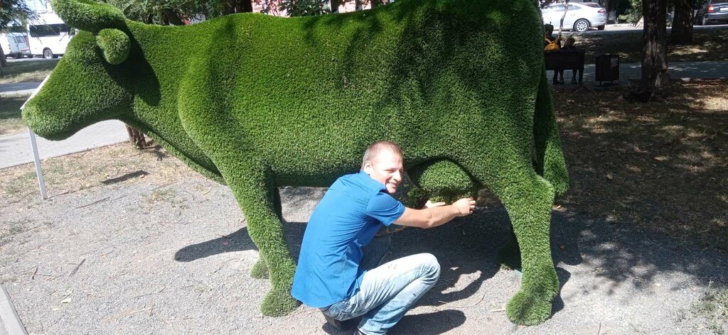 Dekorasyon ve süsleme, onur panosu Корова, Engels, foto