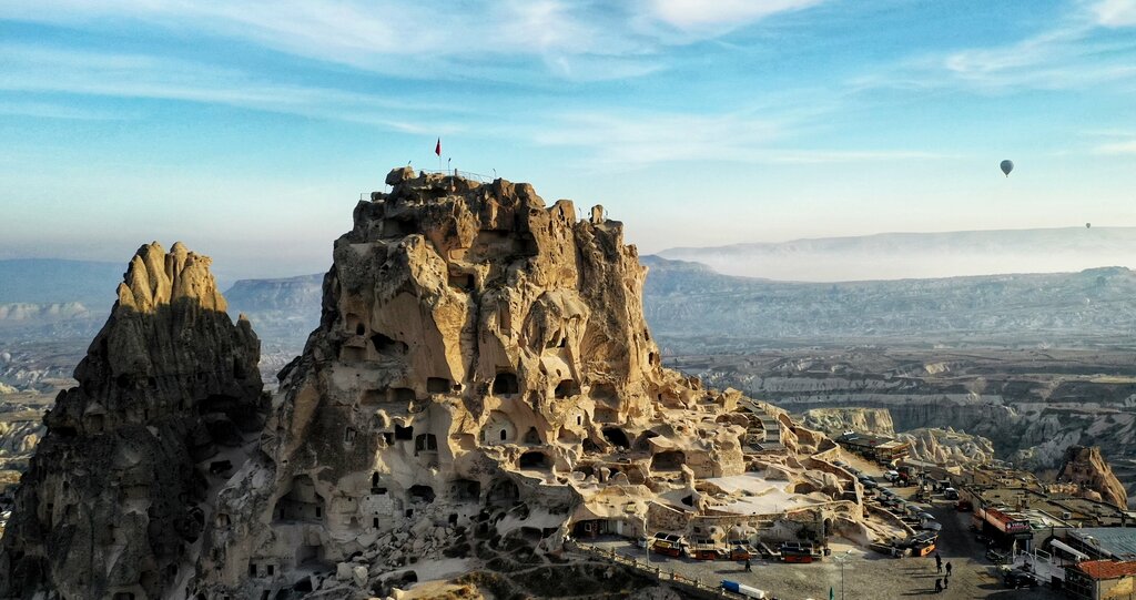 Turistik yerler Uchisar Castle, Nevşehir, foto