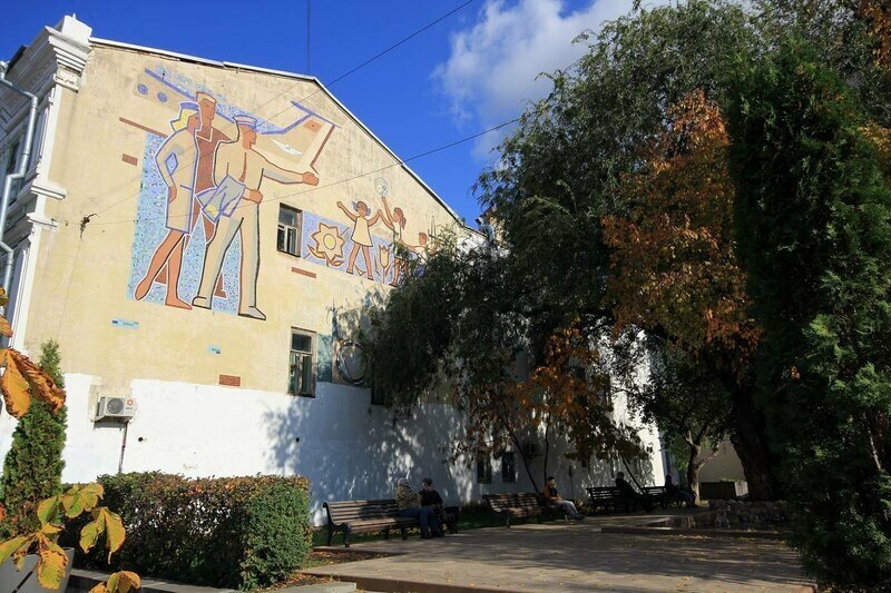 Turistik yerler Мозаичное панно гражданская авиация, Samara, foto