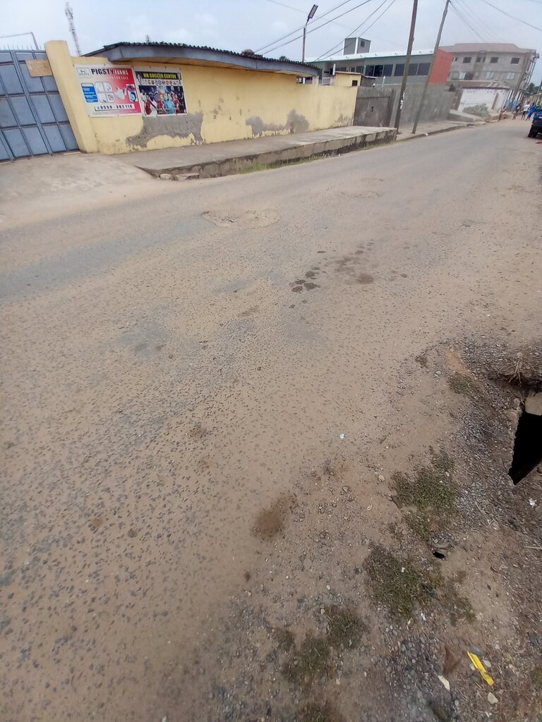 Gıda pazarı Pigsty farm, Akra, foto