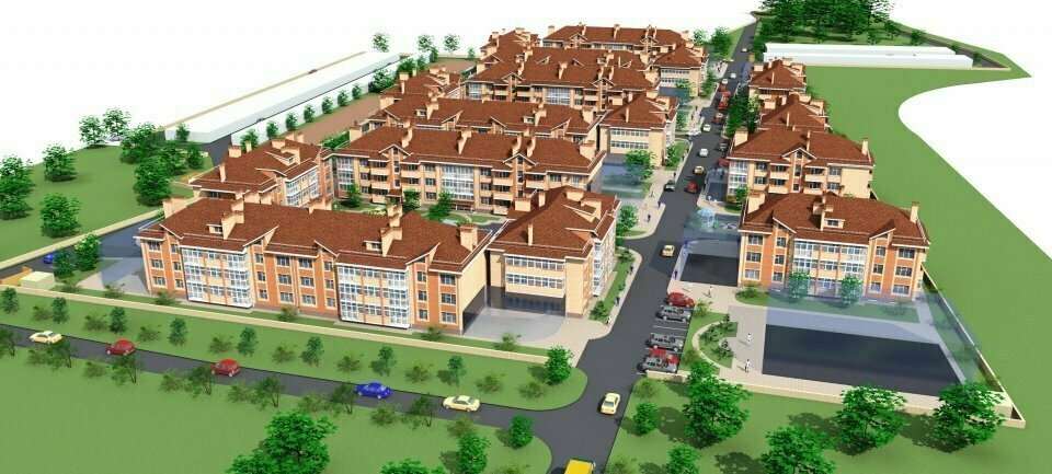 Konut blokları Южный городок, Krasnodarski krayı, foto