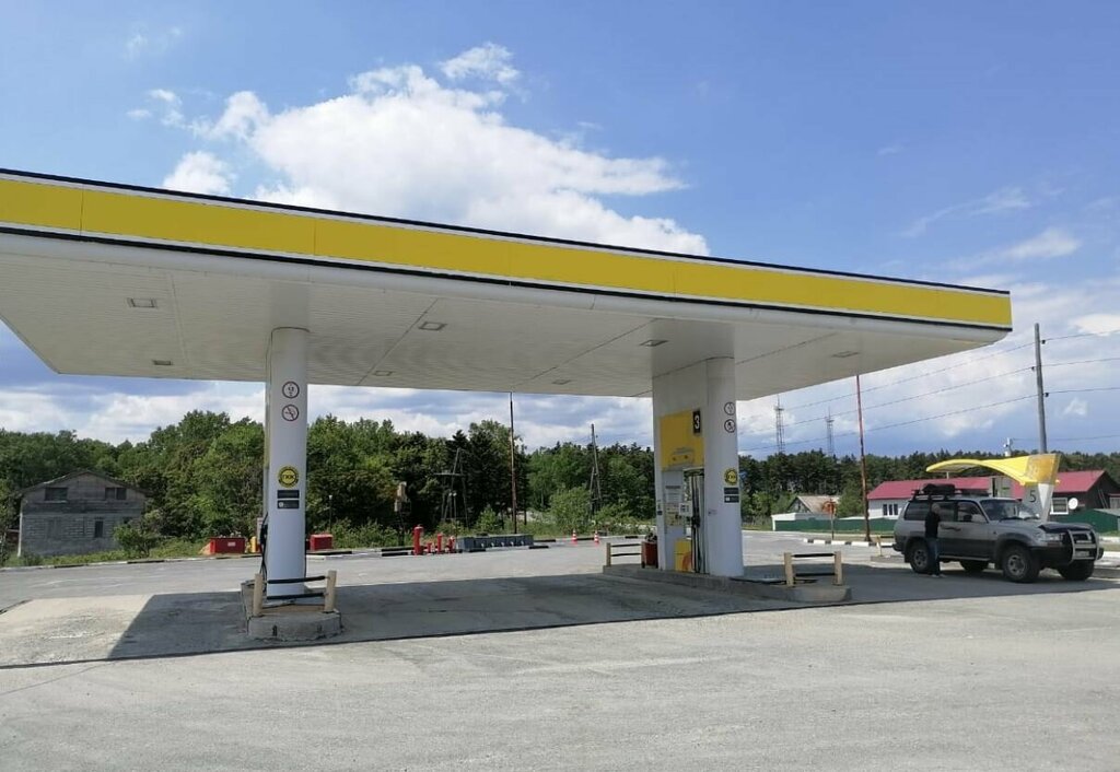 Benzin istasyonu Rosneft', Sahalin Bölgesi, foto