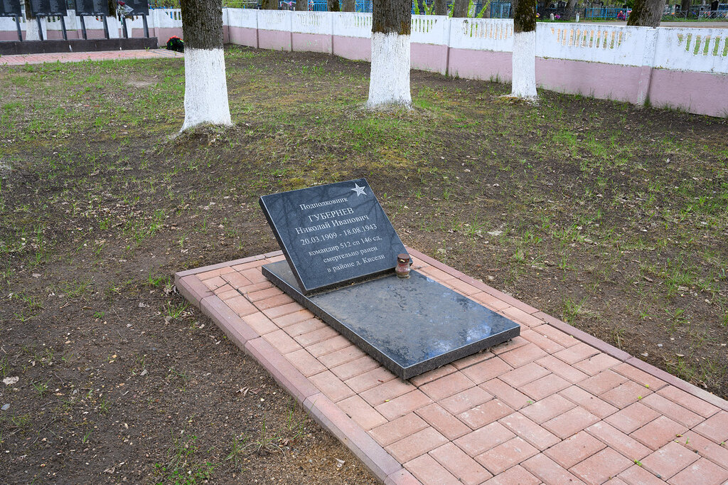 Ünlü kişilerin mezarları Подполковник Николай Иванович Губернев, Spas‑Demensk, foto