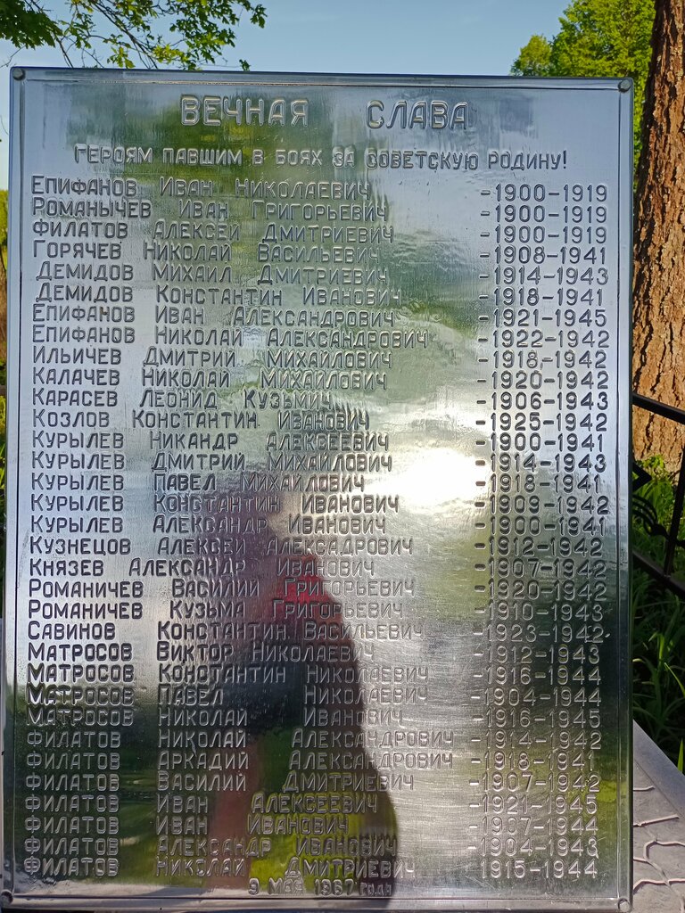 Anıt, heykel Землякам, погибшим в годы Великой Отечественной войны, İvanovskaya oblastı, foto