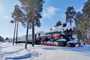 Паровоз (Khanty-Mansi Autonomous Area, Kogalym, park Pobedy), teknoloji anıtı  Kogalym'dan
