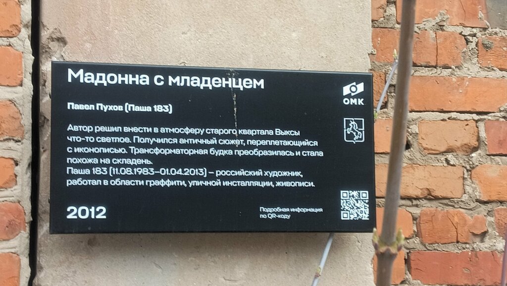 Sokak sanatı Граффити Мадонна, Vyksa, foto