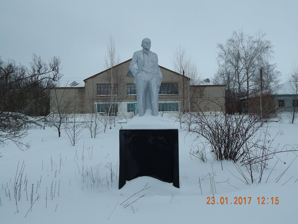 Anıt, heykel В.И. Ленин, Voronejskaya oblastı, foto