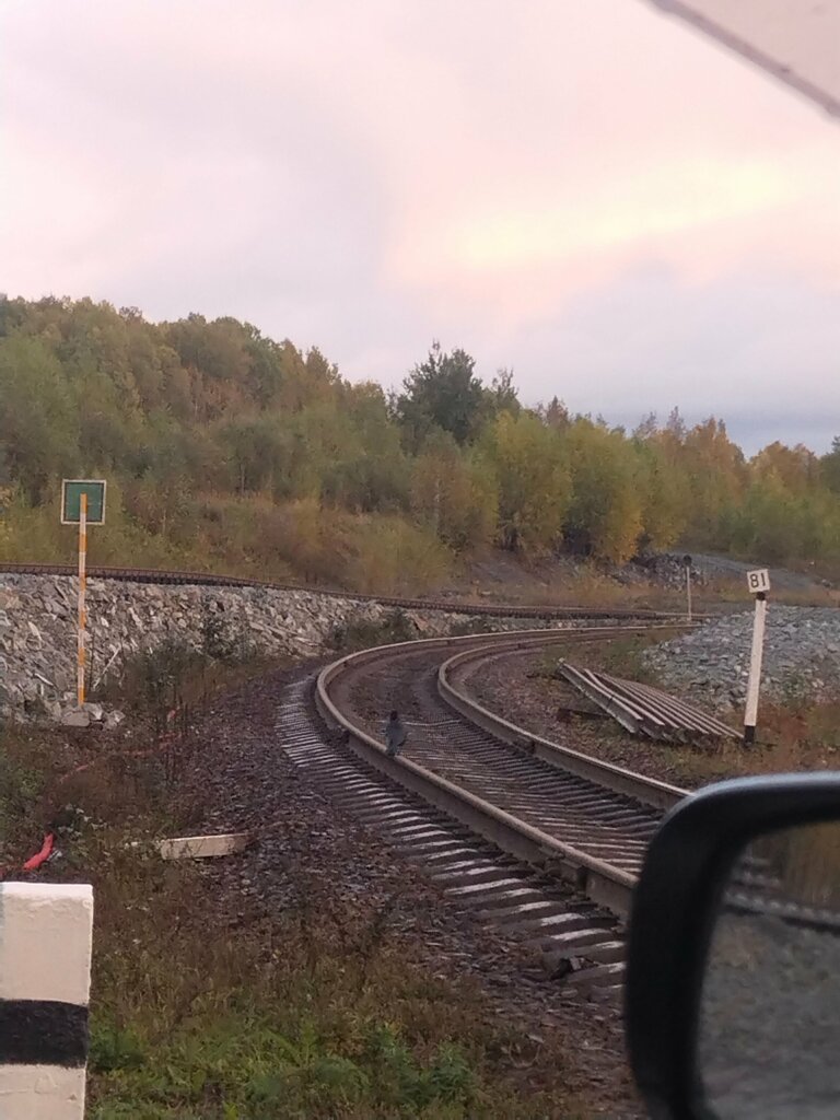 Tren istasyonu Poni Siding, Habarovski krayı, foto
