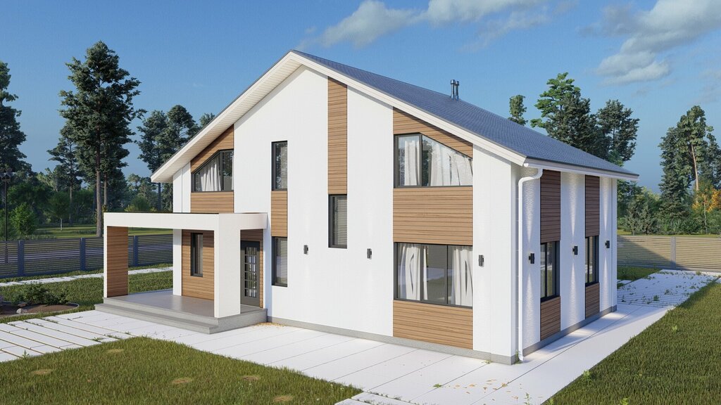 Yazlık ev inşaatı КПД 100, Moskova, foto