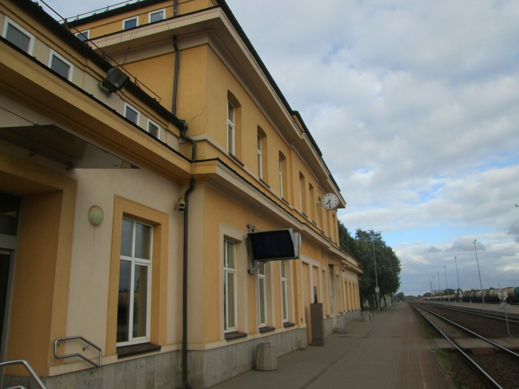 Tren istasyonu Šiaulių geležinkelio stotis, Sh'auljaj, foto