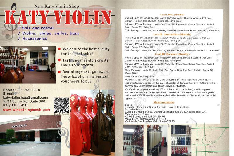 Müzik enstrumanların tamiri Katy Violin Shop, Texas, foto