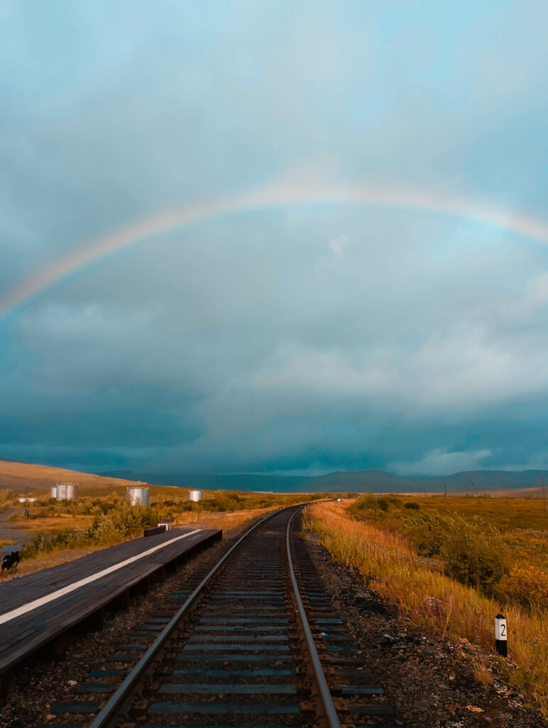 Tren istasyonu остановочный пункт Станция Полярных геологов, Yamal‑Nenets Özerk Bölgesi, foto