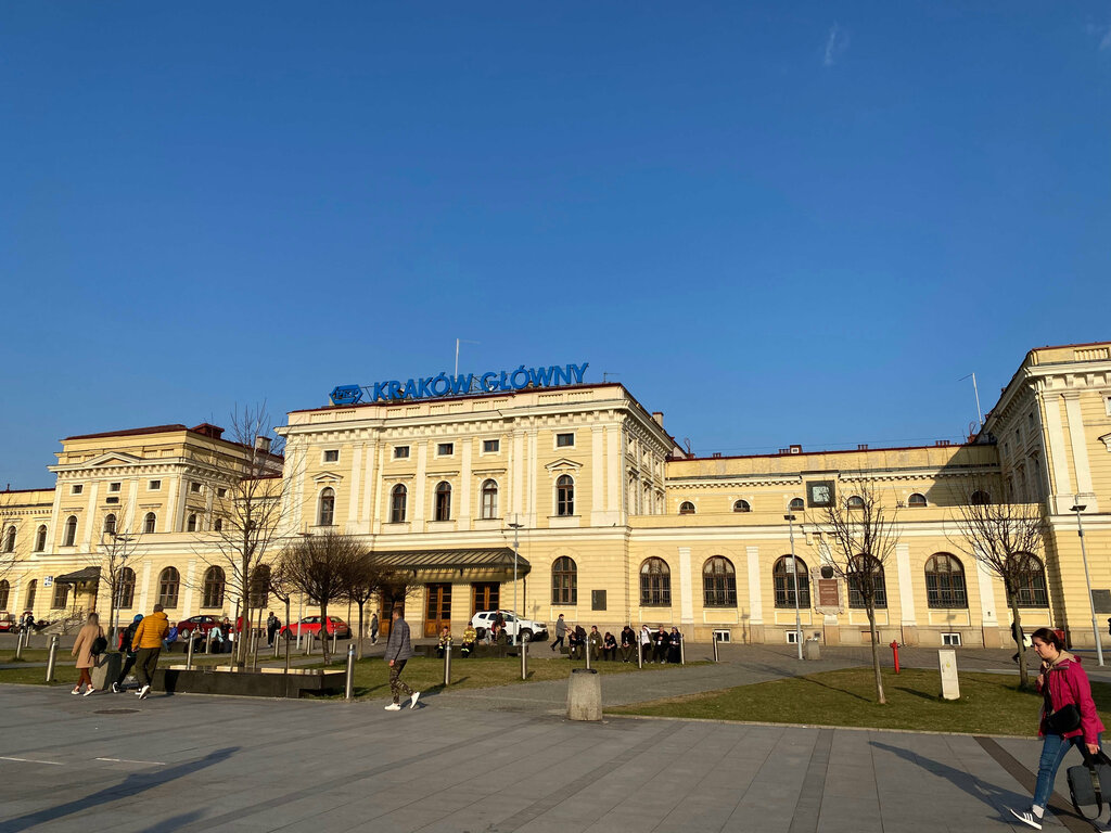 Tren istasyonu Krakow Glowny Station, Krakow, foto