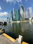 City-Bagration Pier (Moscow, Tsentralniy Administrative Okrug, Presnenskiy District, Moscow International Business Center), i̇skele  Moskova'dan