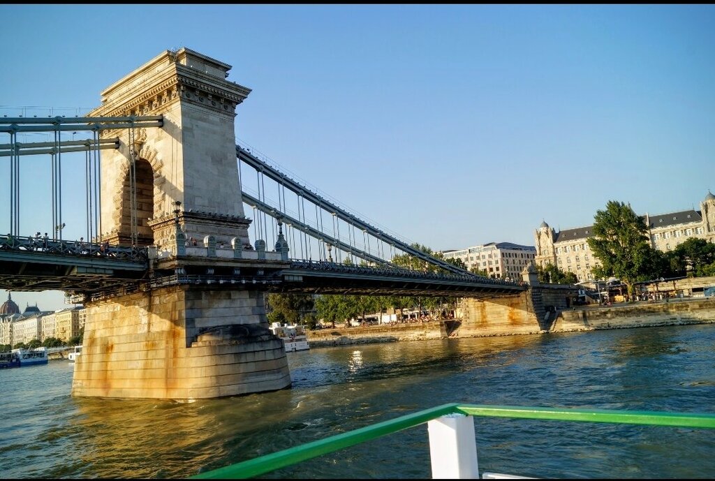 Turistik yerler Széchenyi Chain Bridge, Budapeşte, foto